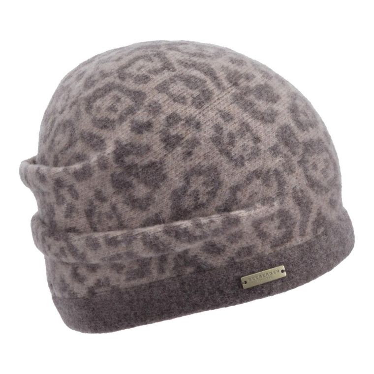 SEEBERGER | Women's pure new wool wool hats inspired by the leopard ...
