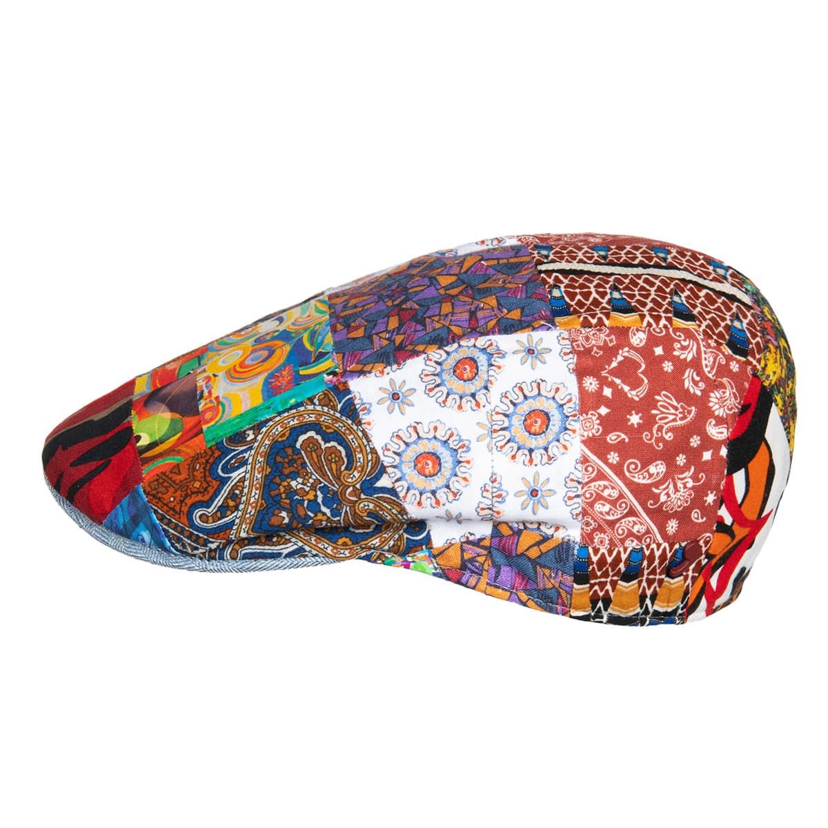 ALFONSO D'ESTE | Men's slider cap in patchwork design --> Online ...