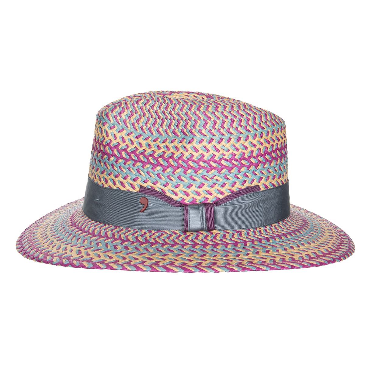 ALFONSO D'ESTE | Striped women's straw hat in an attractive color combination --> Online Hatshop ...
