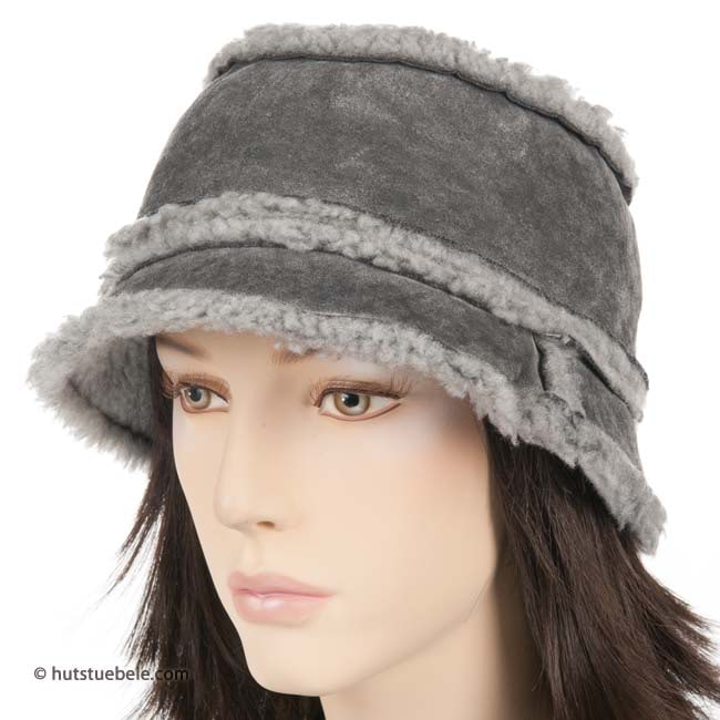 Damen Winterhut knautschbare Stoffhüte by Àmati Cloche mit schmaler Krempe
