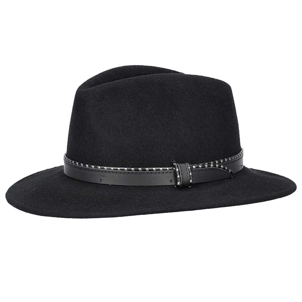 Wool Fedora hat with strap - FASHION