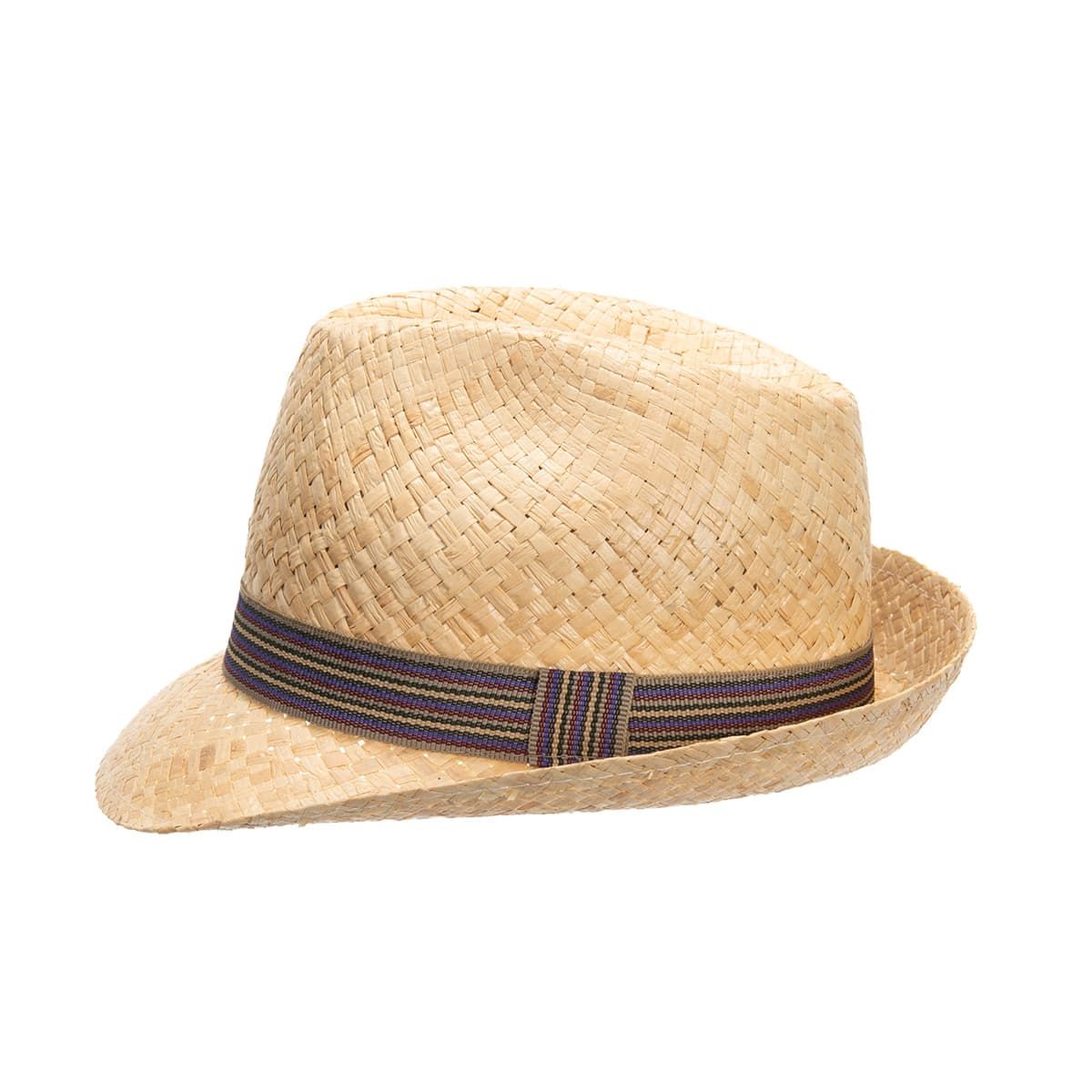 Stylish trilby straw hat for boys