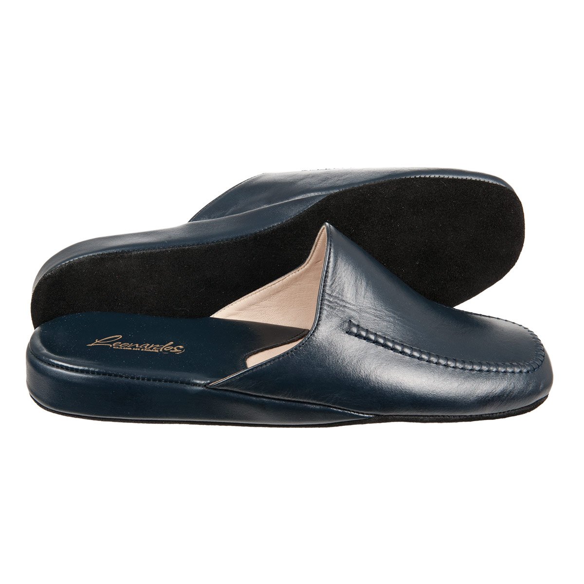 The comfortable slippers for men in leather