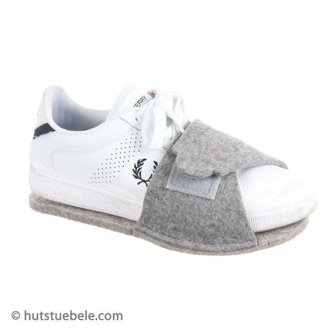 Customizable museum slipper made from wool felt