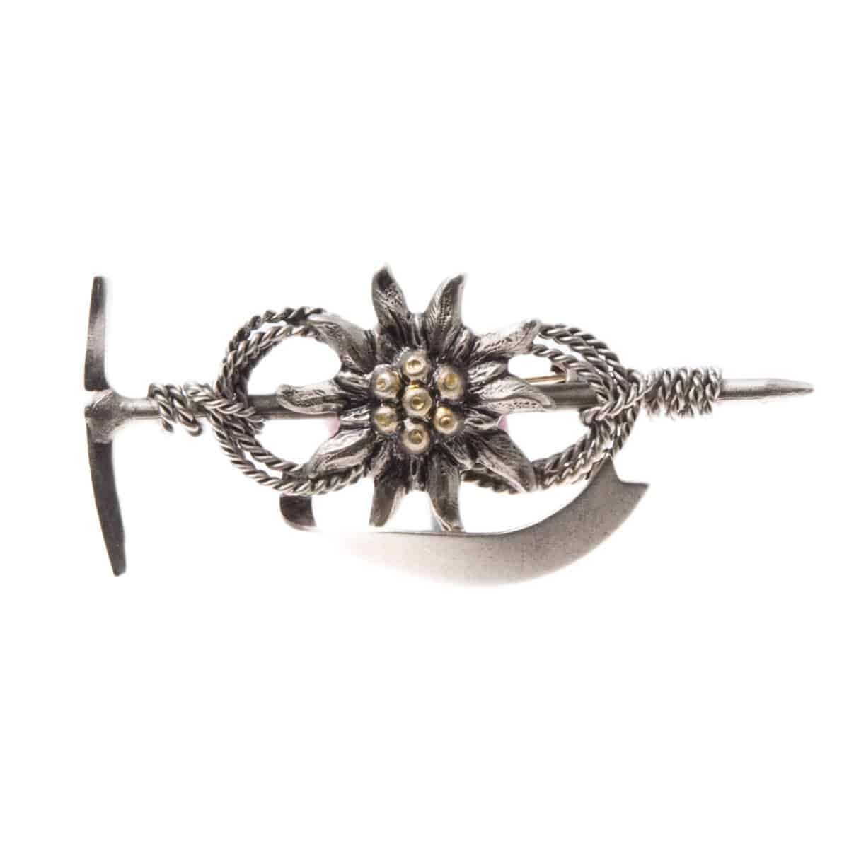 pin for hat and coat motive edelweiss