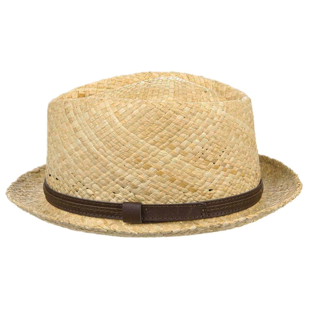 Pork Pie hat in natural straw