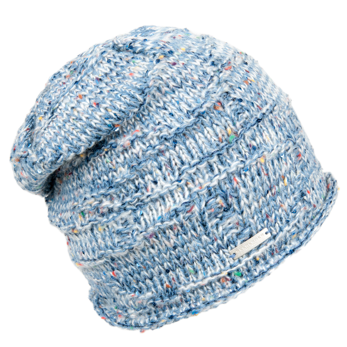 kitted beanie with trendy oversized shape by SEEBERGER