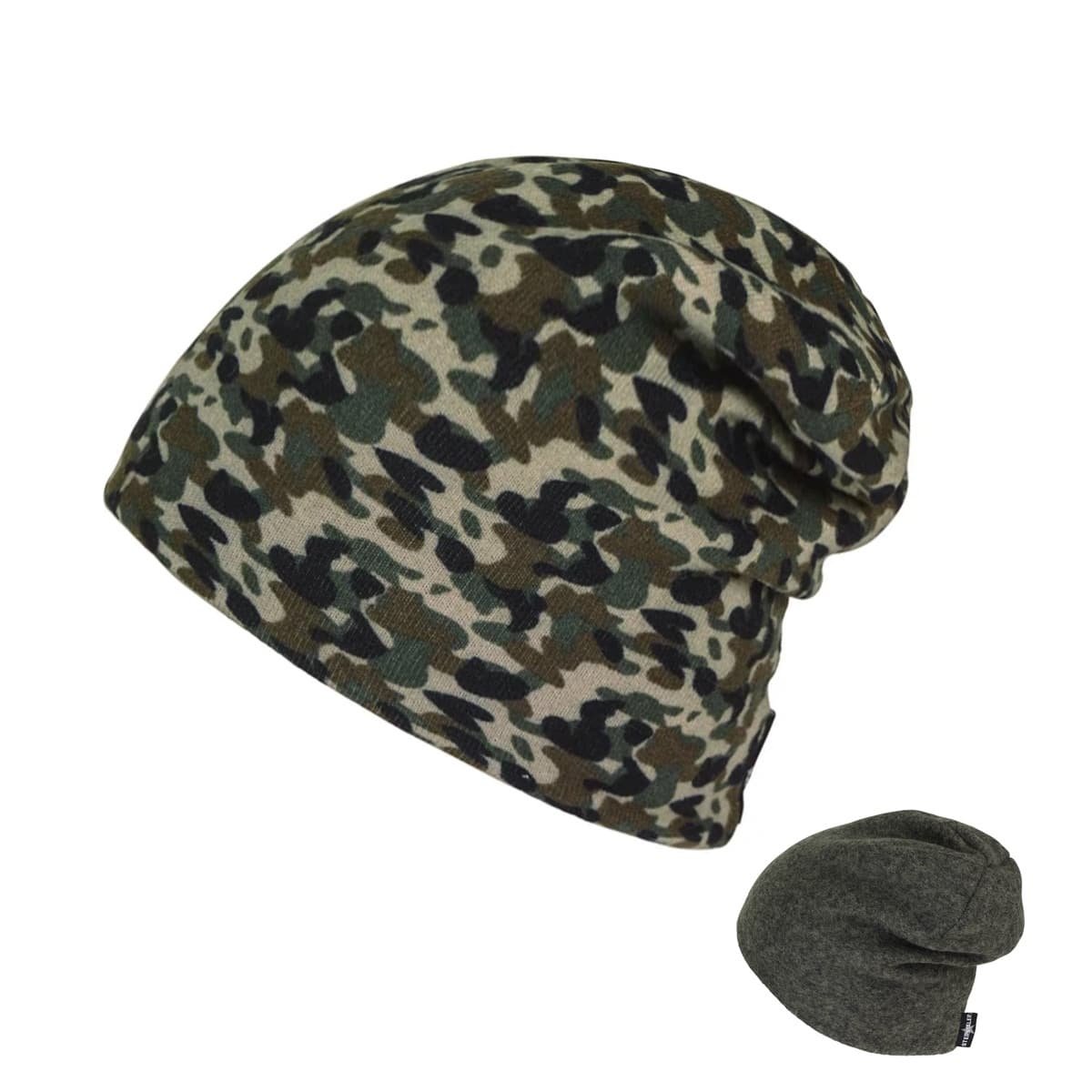 STERNTALER beanie for boys with a military pattern