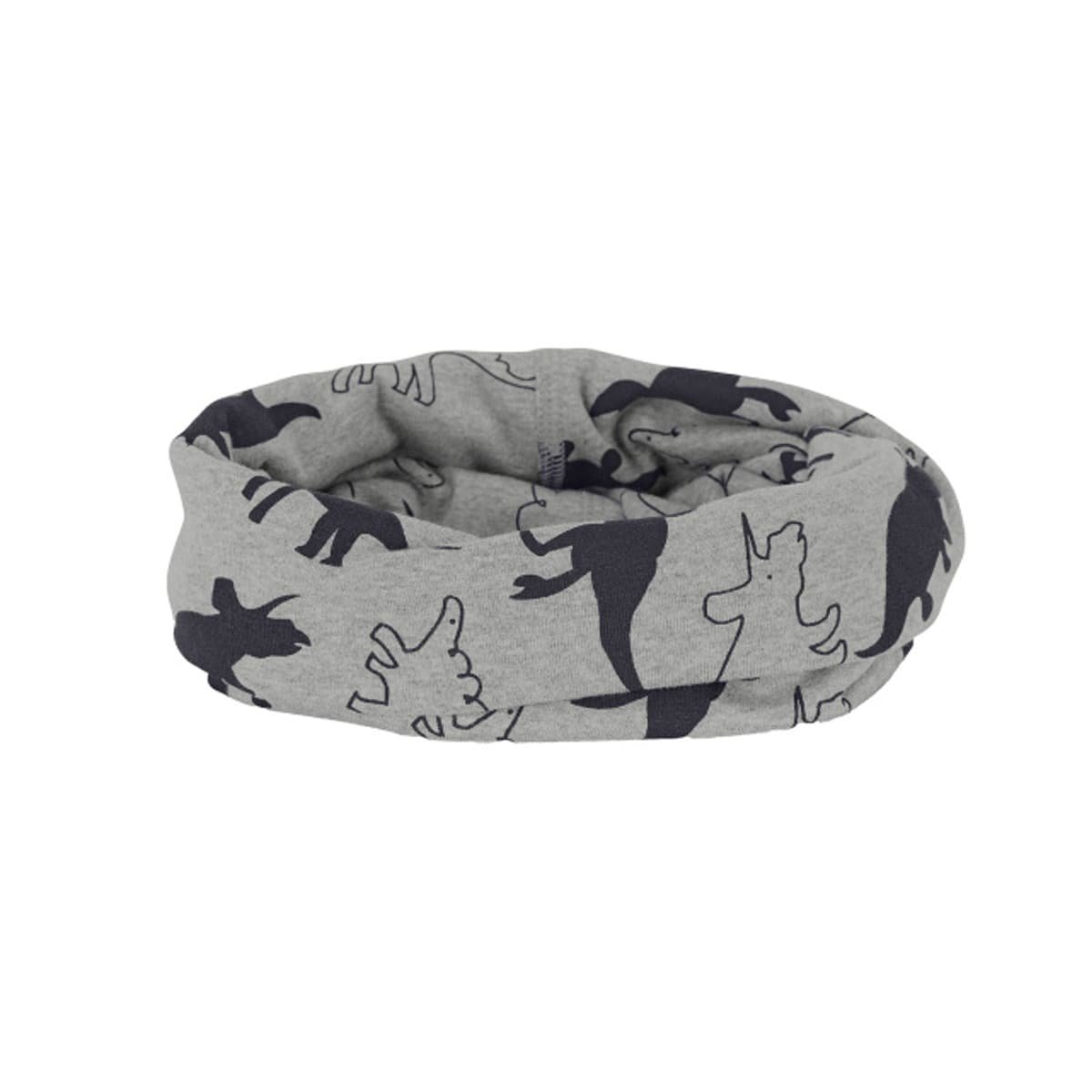 Tubular scarf with dinosaurs for children