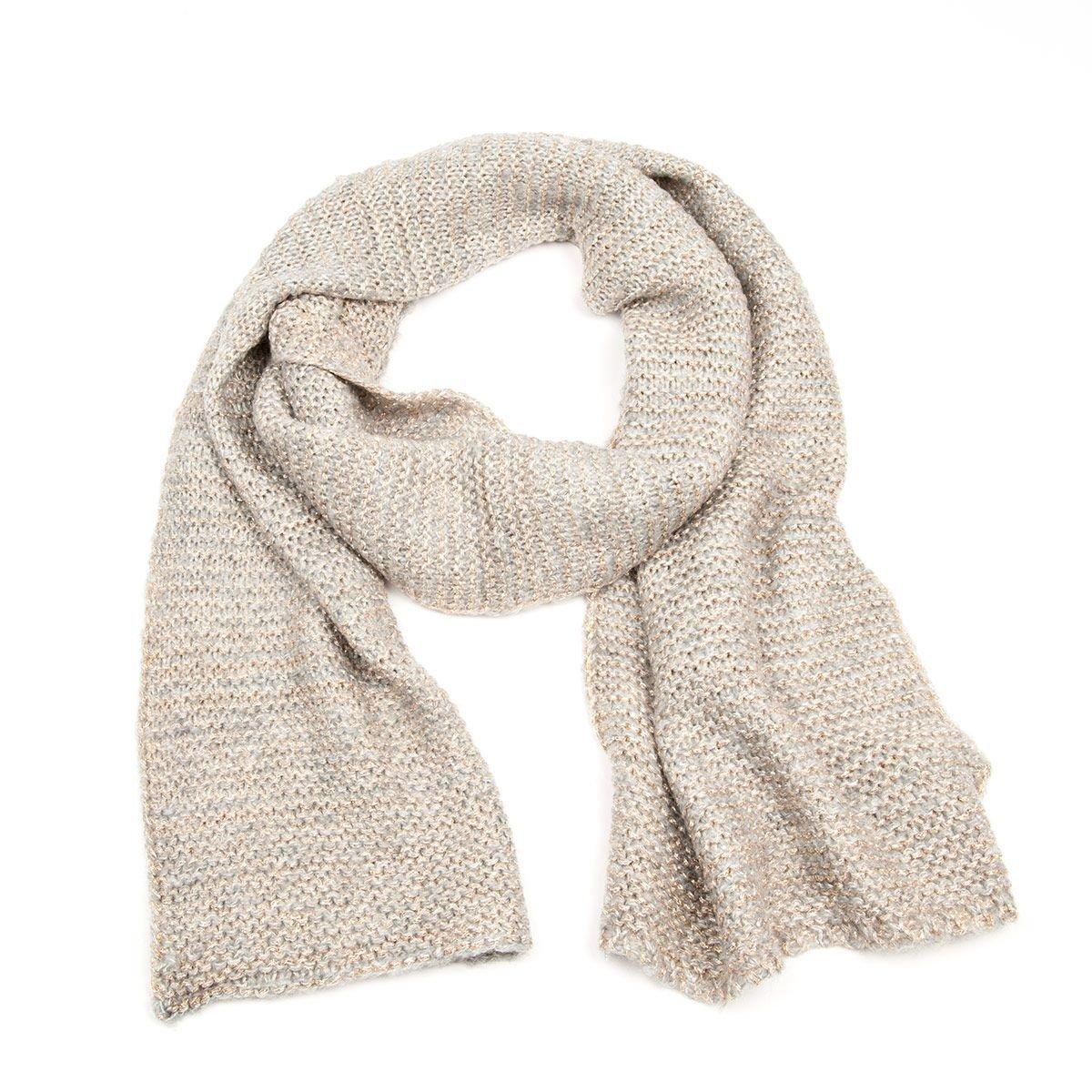 Cozy scarf with lures stripes for women