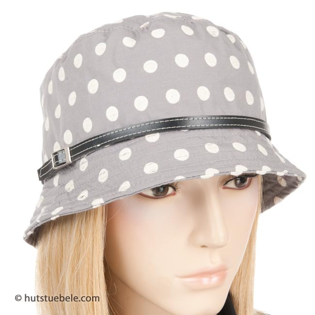 Sommer Stoffhüte für Damen by Àmati mit schmaler Krempe und Pünktchenmuster