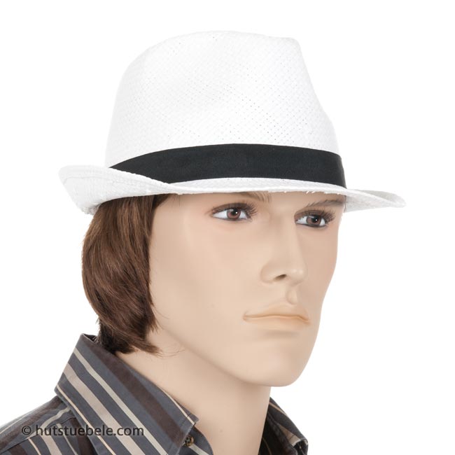 Straw trilby with elegant set --> Online Hatshop for hats, caps ...