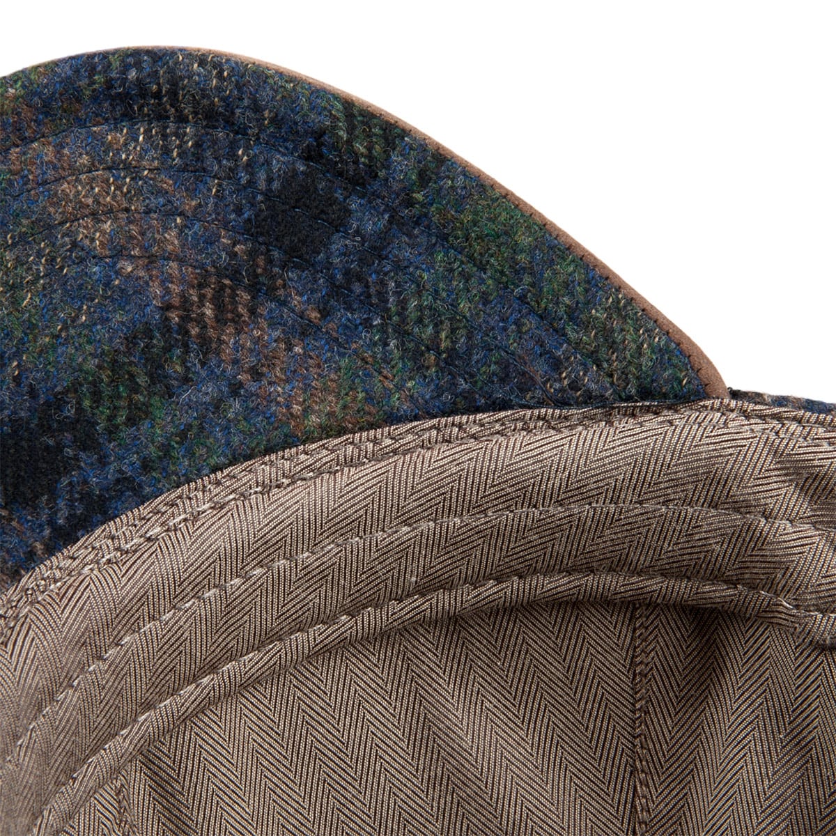 checked baseball cap lined in cotton Baseball Cap Wool Cashmere by STETSON