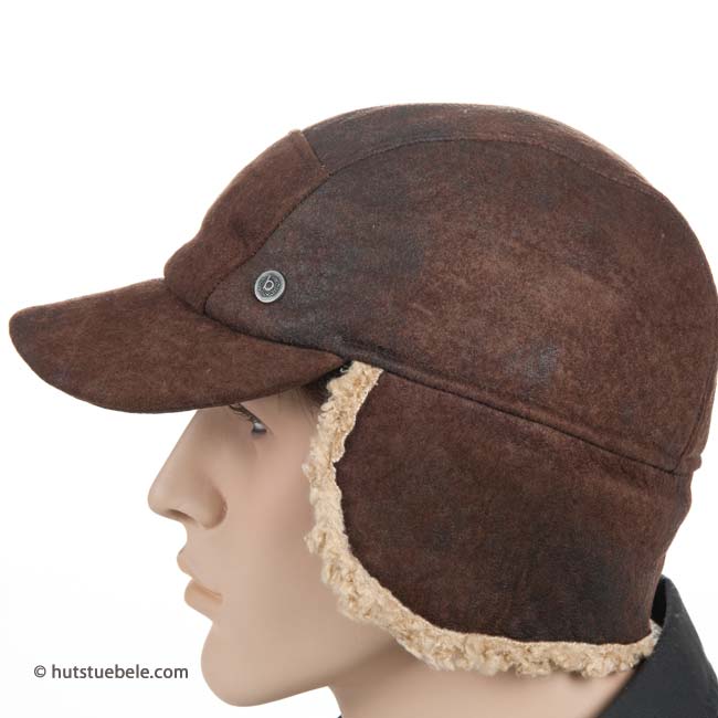 baseball cap with ear flaps cap with a warm lining --> Online Hatshop ...