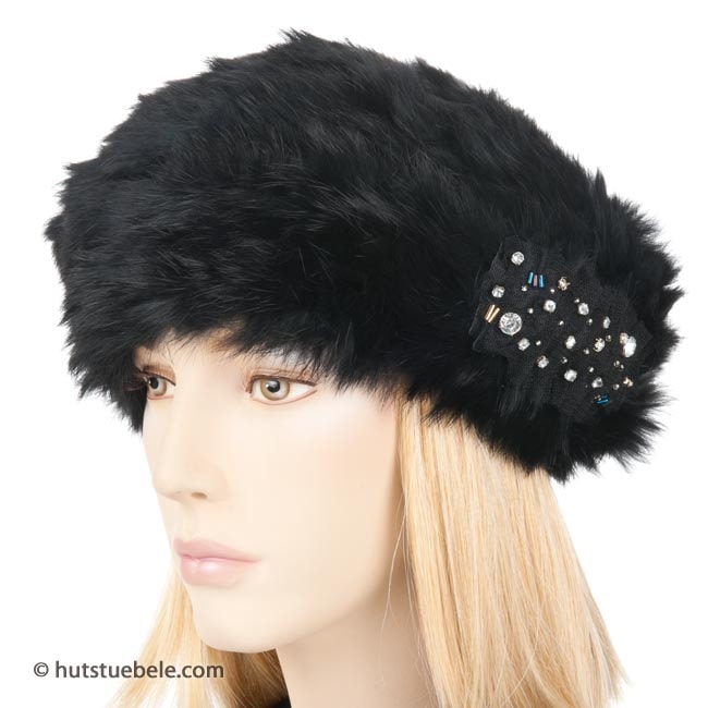 basque cap in lapin fur --> Online Hatshop for hats, caps, headbands ...