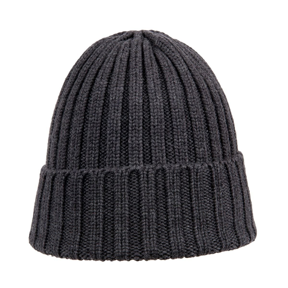 Pure wool beanie with turn-up - Sporty & warm
