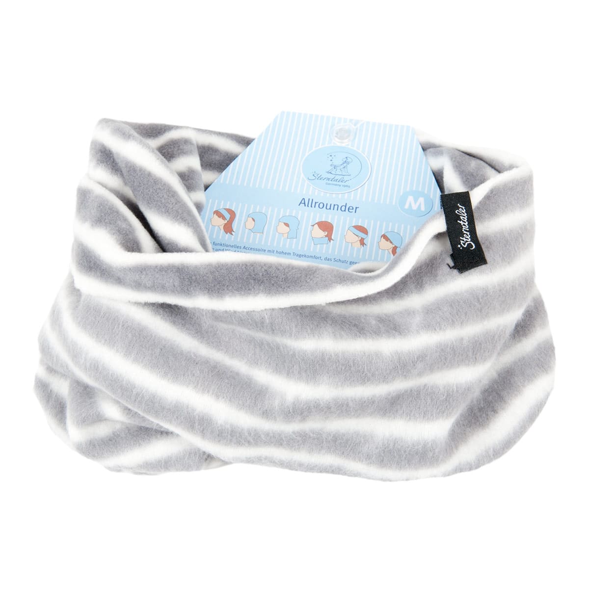 STERNTALER Allrounder striped fleece scarf for kids